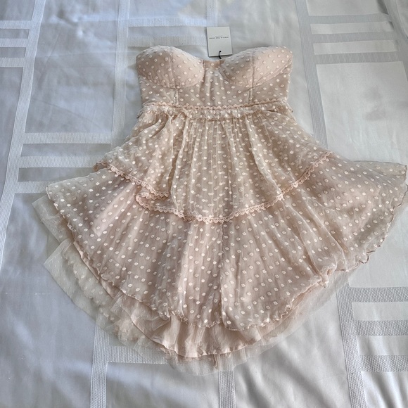 Spell | Dresses | Nwt Spell Designs Mini Bustier Top Mini Strapless Dress Polka Dots Layered ...